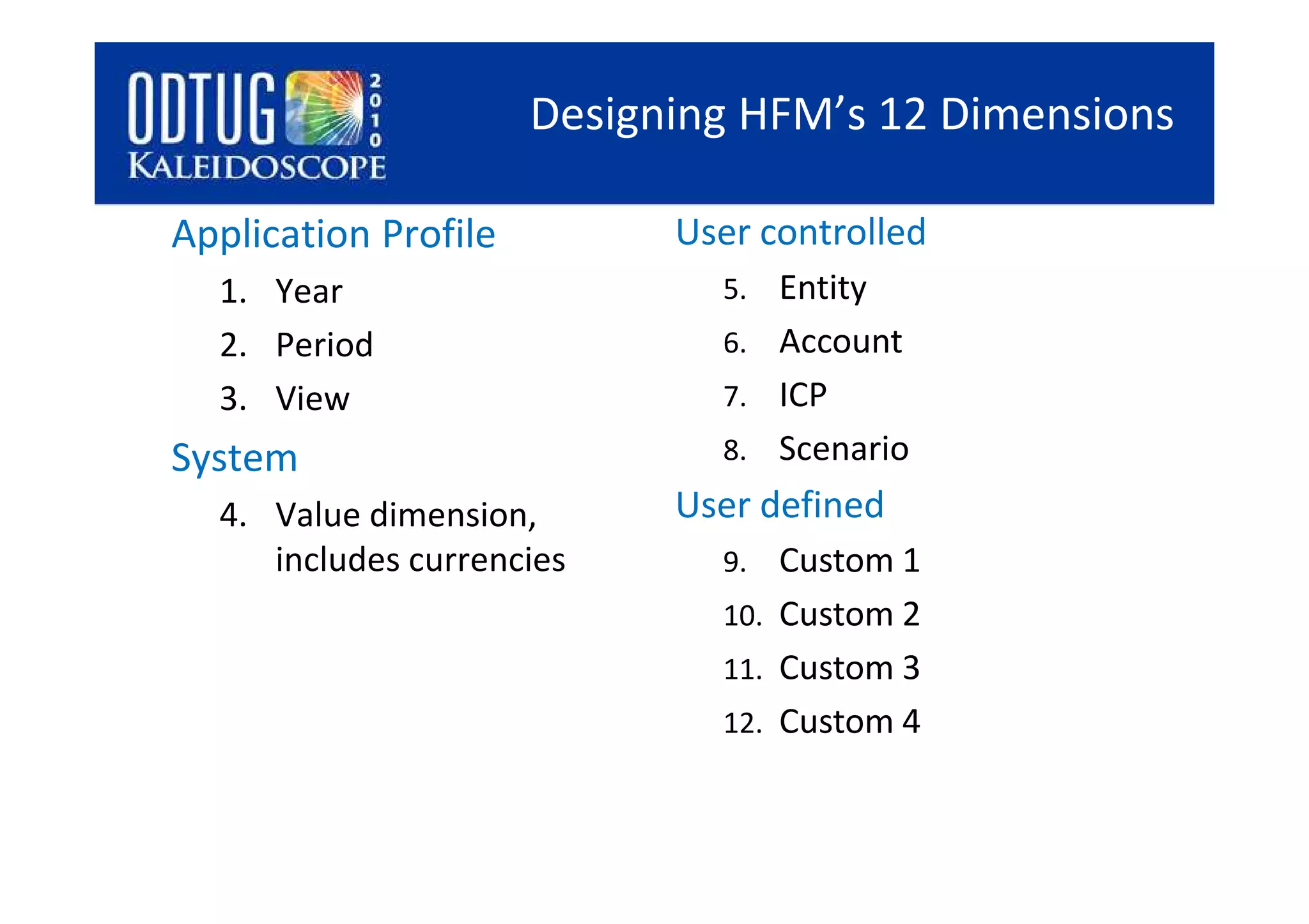 Best Practices in HFM Application Design | PDF