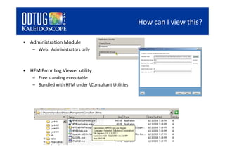 HFM System Messages: Revealed! | PPT