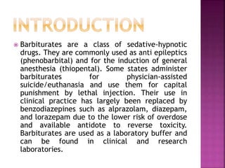 Barbiturate poisoning | PPTX