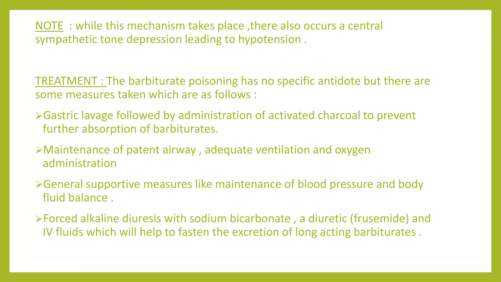 Barbiturate poisoning (pharmacology) | PPTX