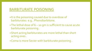 Barbiturate poisoning (pharmacology) | PPTX