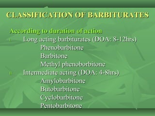 Barbiturates | PPT | Free Download