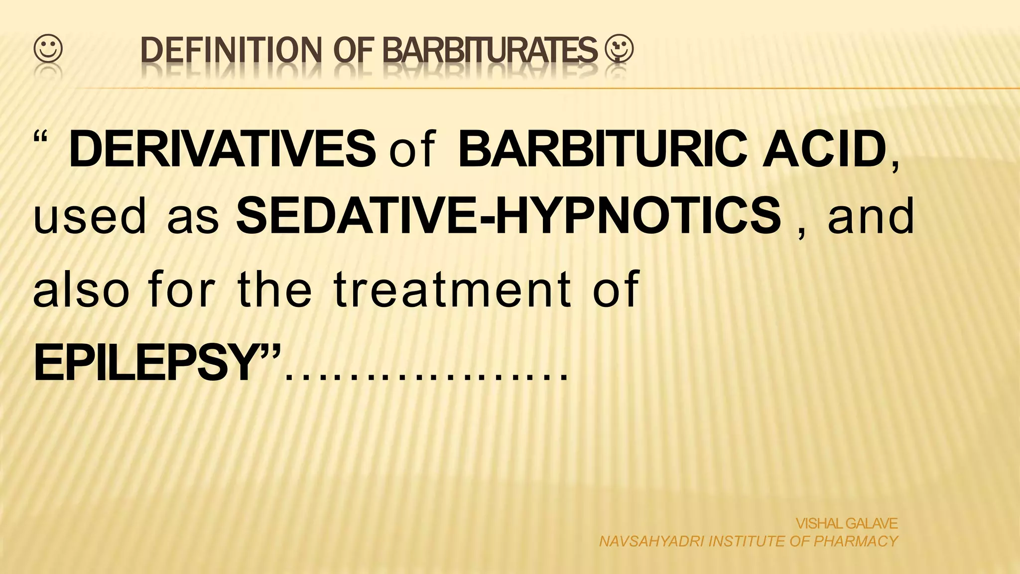 Barbiturates | PPTX
