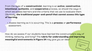 ASSESSMENT IN CONSTRUCTIVIST, TECHNOLOGY SUPPORTED LEARNING.pdf | Educational Assessment | Education