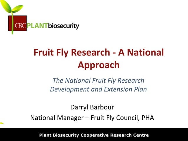 Fruit fly research - a national approach | PDF