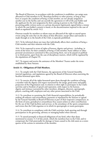 FC Barcelona Statutes | PDF