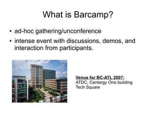 Barcamp Atlanta 2007 | PDF