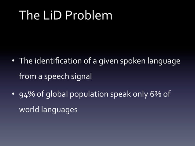 Automatic Language Identification | PPT