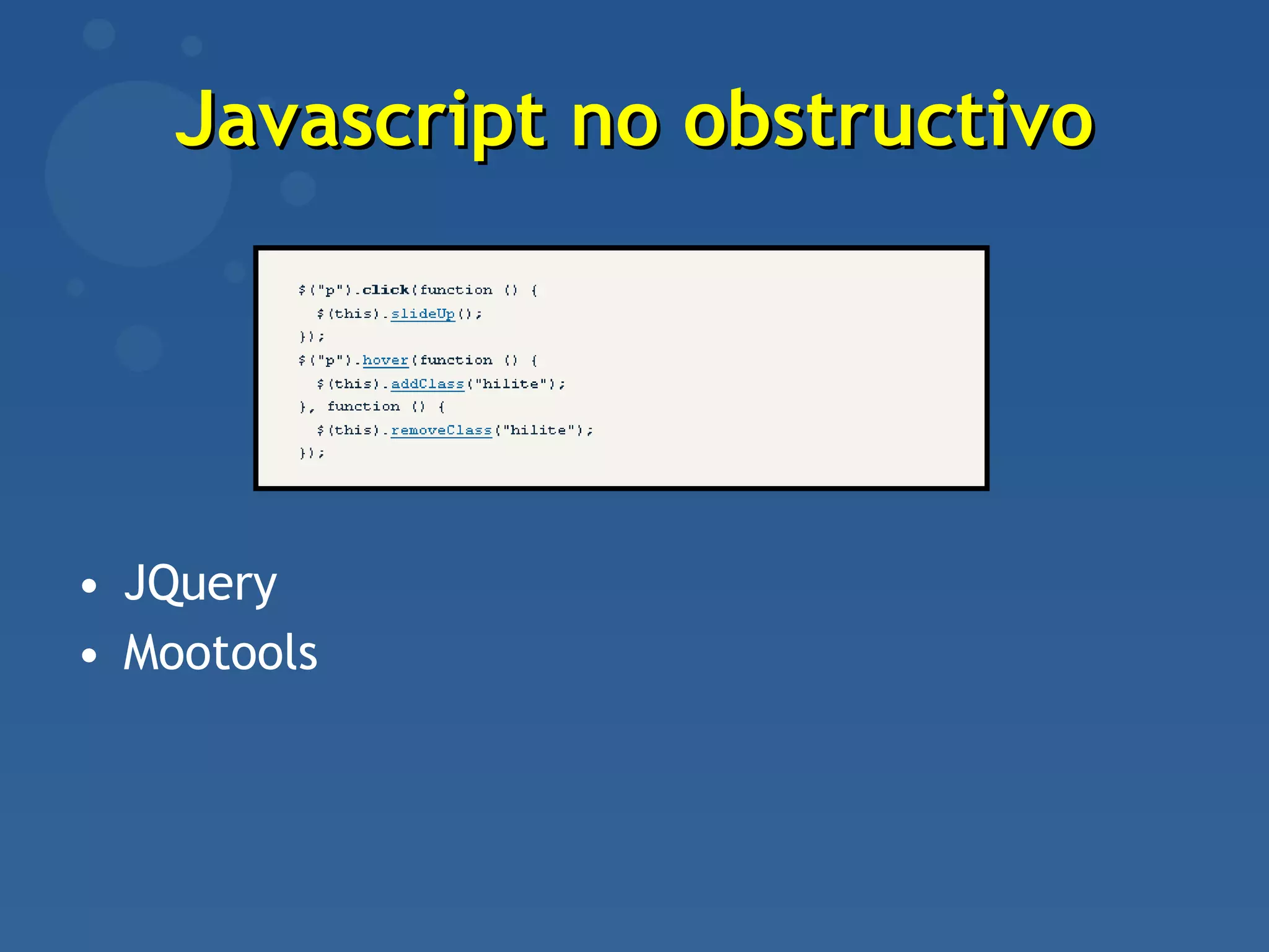 Buenas prácticas para el desarrollo Web | PPT