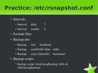 Barcamp Gent 2: rsnapshot | ODP