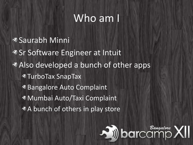 Barcamp Bangalore App | PPTX