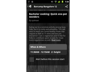 Barcamp Bangalore App | PPT