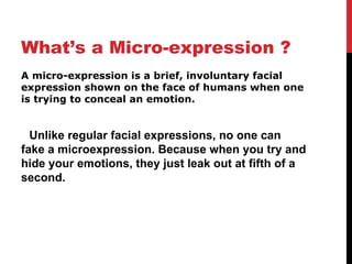 Reading Microexpressions- Lie to me Session @barcammumbai | PPT