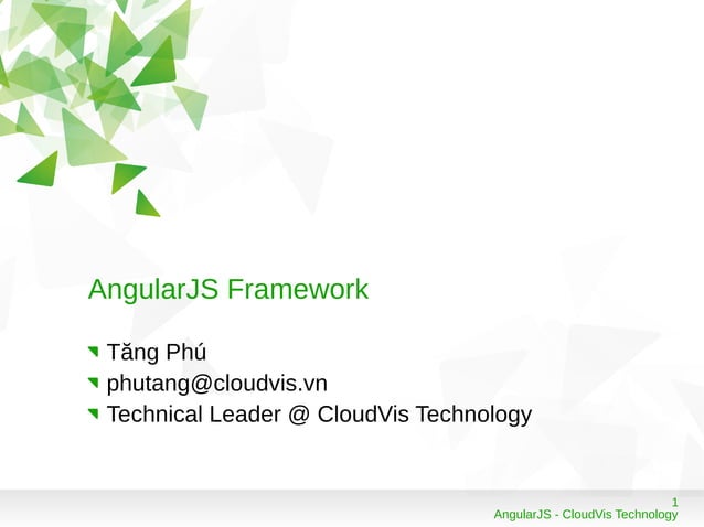 AngularJS Framework | PPT