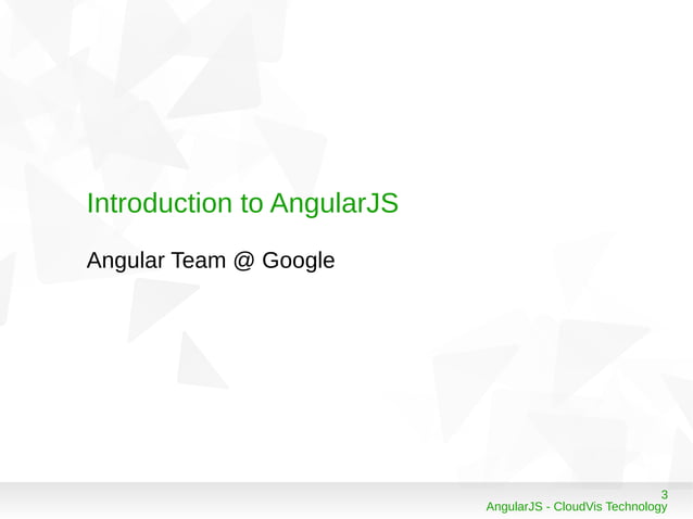 AngularJS Framework | PPT