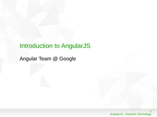 AngularJS Framework | PPT