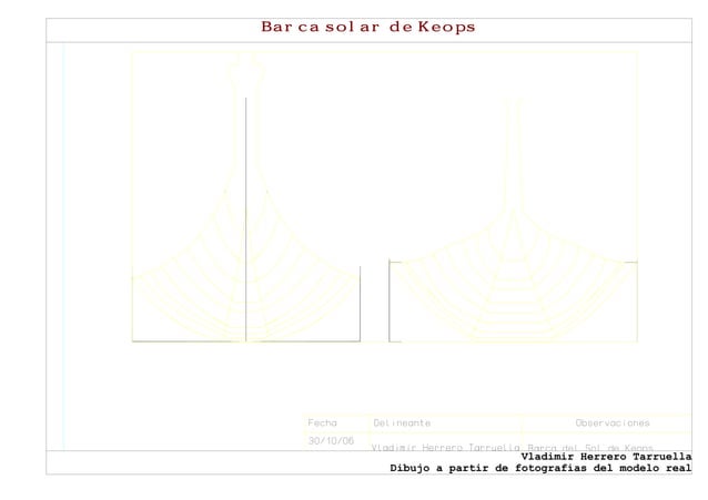 Barca solar de keops, planos | PDF