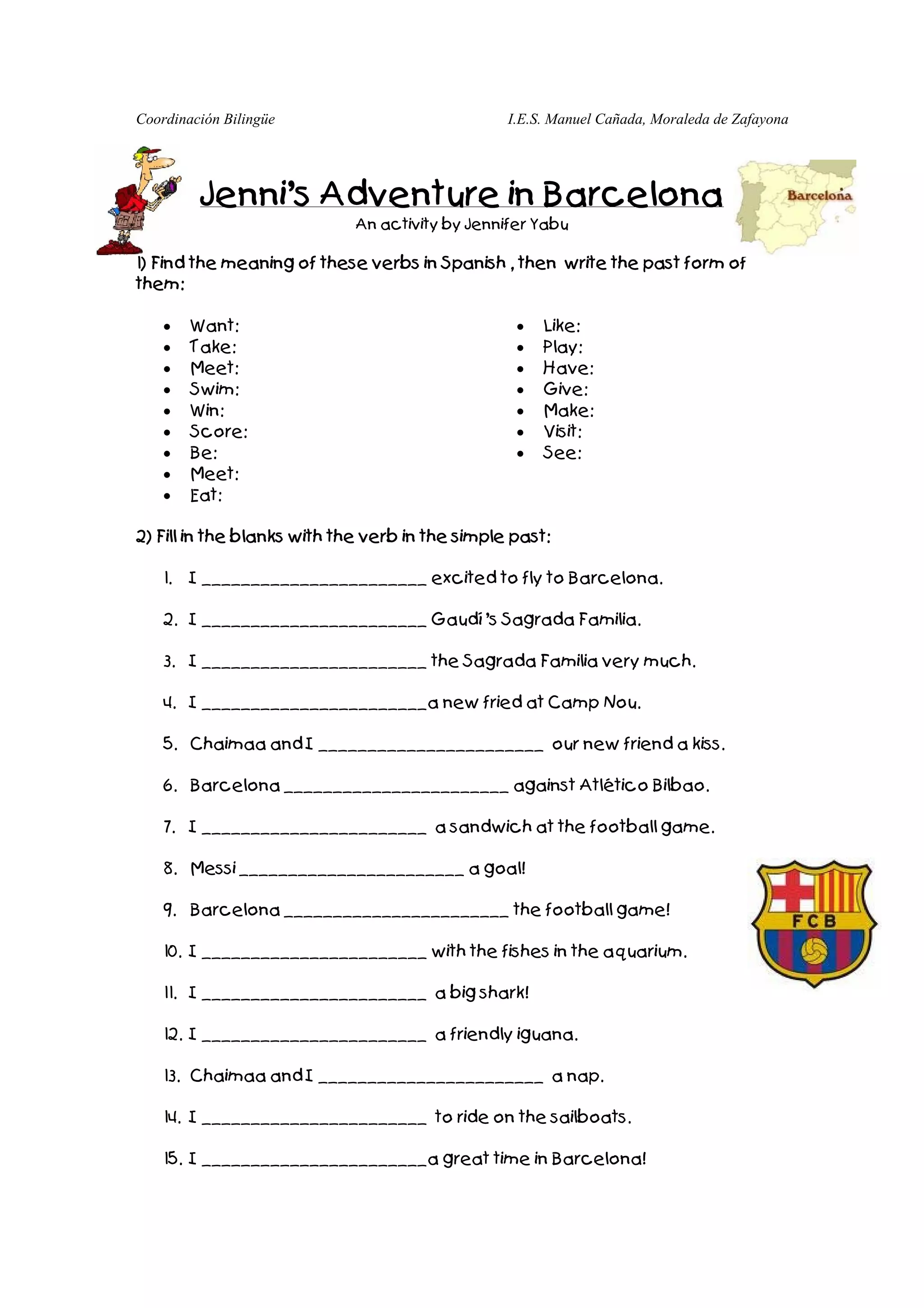 Past Tense practice | PDF