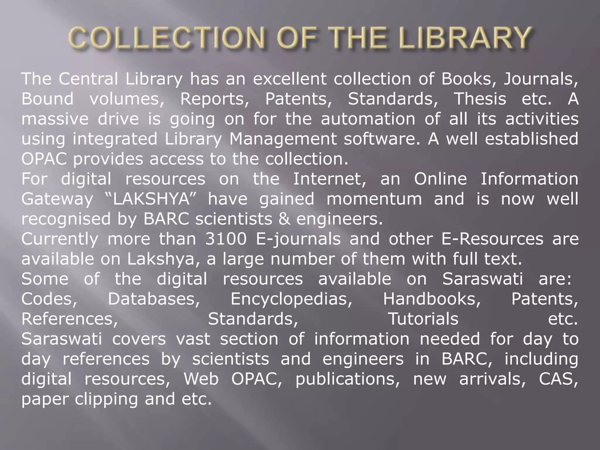 Barc (bhabha atomic research center) | PPTX