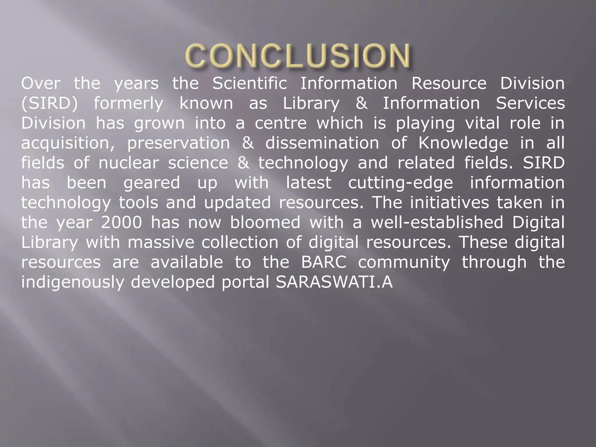 Barc (bhabha atomic research center) | PPTX