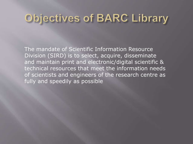 Barc (bhabha atomic research center) | PPTX | Desktop Publishing ...