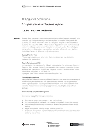 Logistics services concepts and definitions | PDF