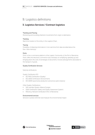 Logistics services concepts and definitions | PDF