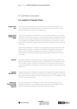 Logistics services concepts and definitions | PDF