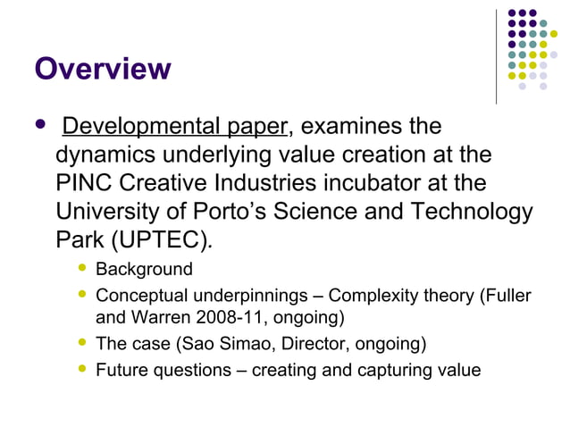 Barcelona 2011 developing creative contexts | PPT