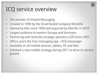 ICQ Presentation (Barcelona) | PPTX | Smartphones | Consumer Electronics