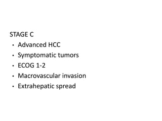 Barcelona clinic liver cancer (bclc) staging | PPTX