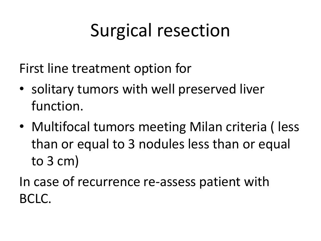 Barcelona clinic liver cancer (bclc) staging
