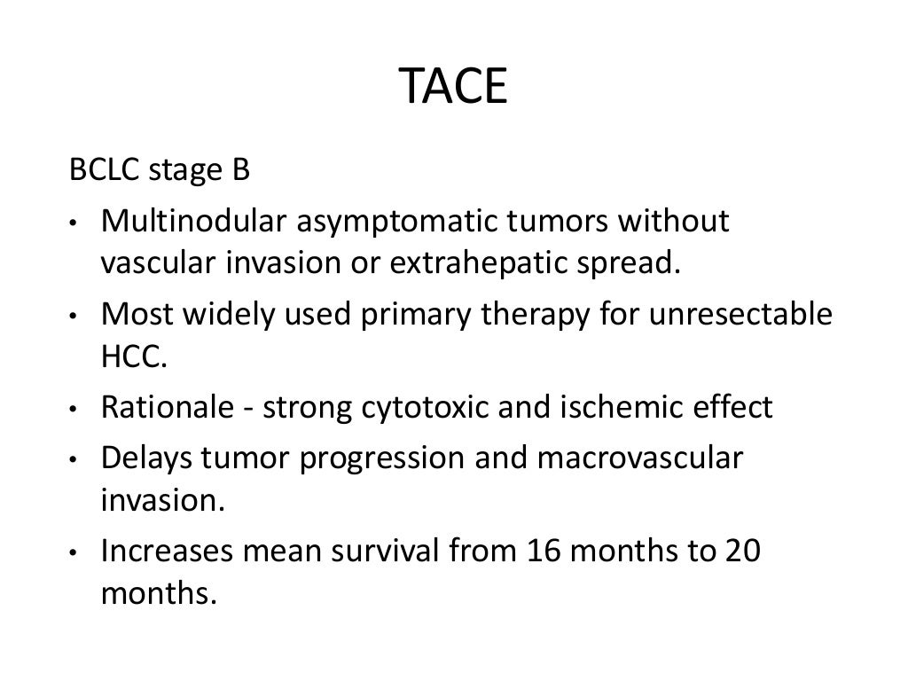 Barcelona clinic liver cancer (bclc) staging