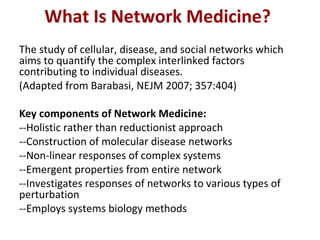 Introduction to Network Medicine | PPT