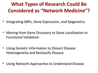 Introduction to Network Medicine | PPT