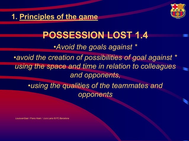 Barcelona philosophy | PPTX | Soccer | Sports