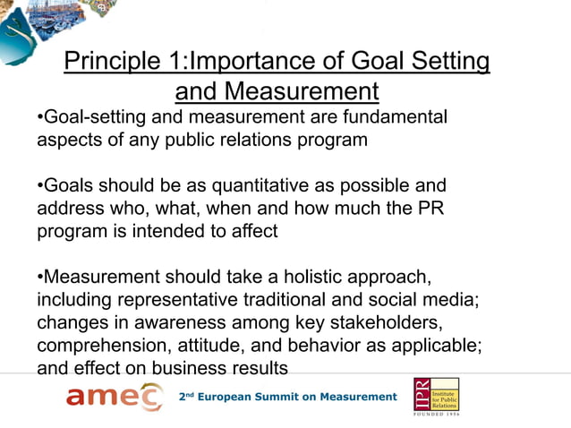 Barcelona Principles for PR Measurement | PPT