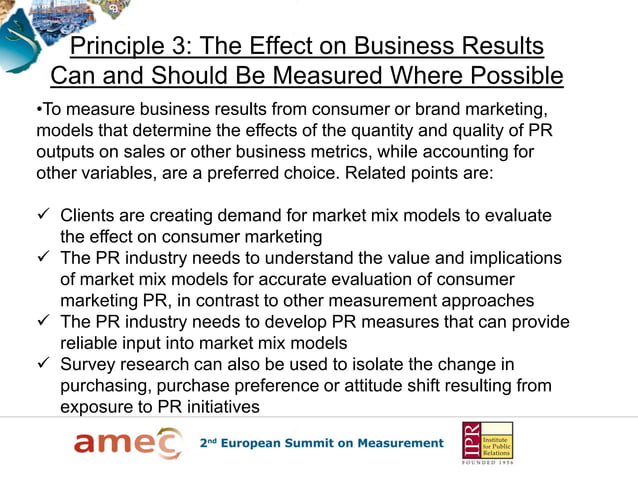 Barcelona Principles for PR Measurement | PPT