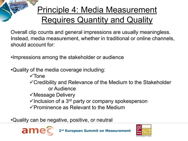 Barcelona Principles for PR Measurement | PPT