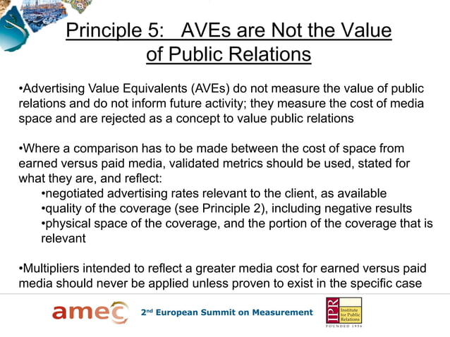 Barcelona Principles for PR Measurement | PPT