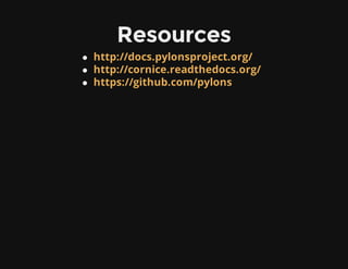 Introduction to Pyramid | PPT