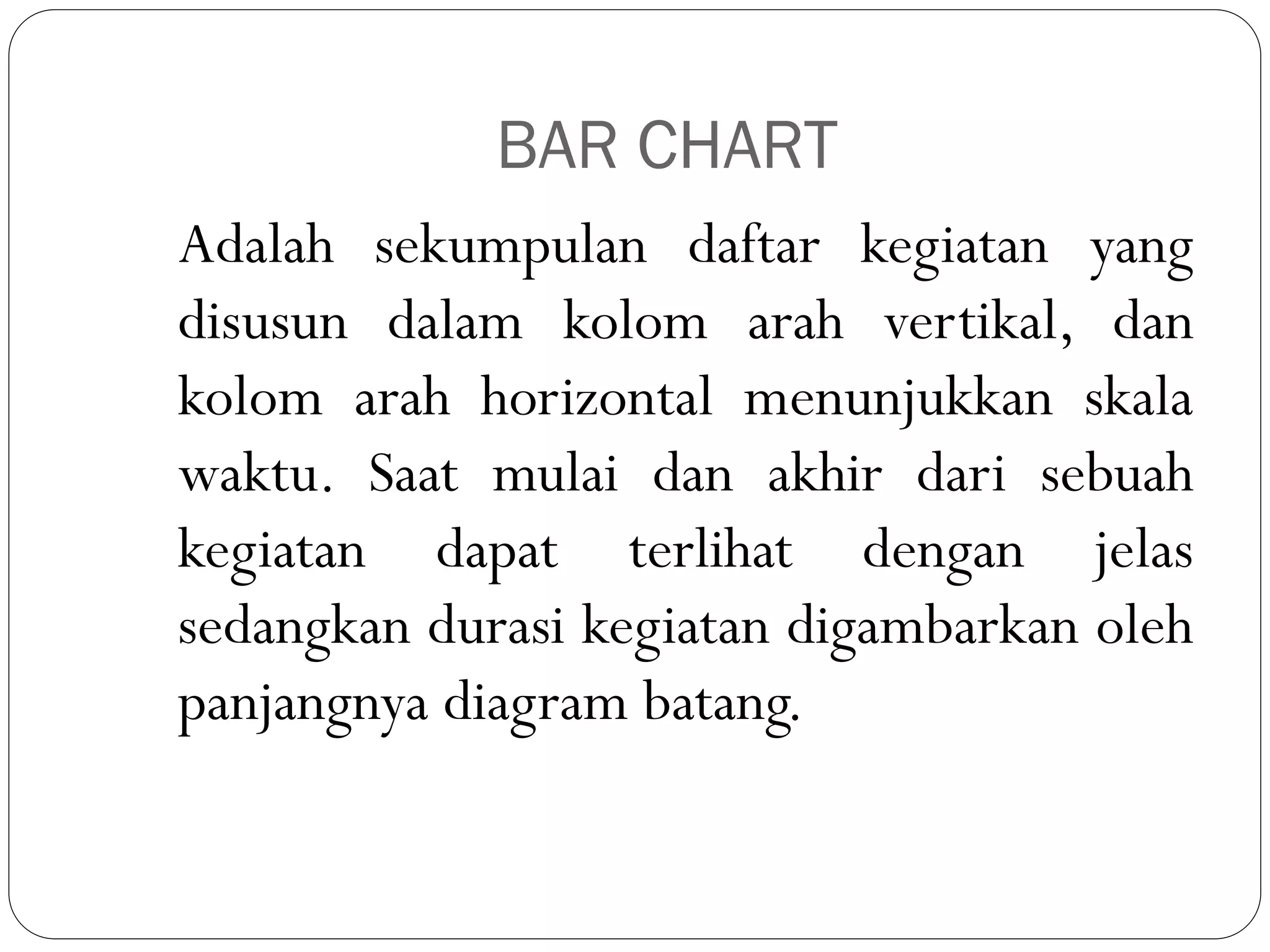 Barchart dan Penjadwalan proyek | PDF