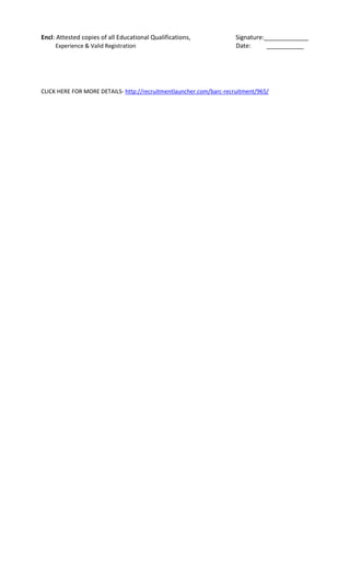 Barc jobs 2015 – 2016 consultants posts application form format | PDF