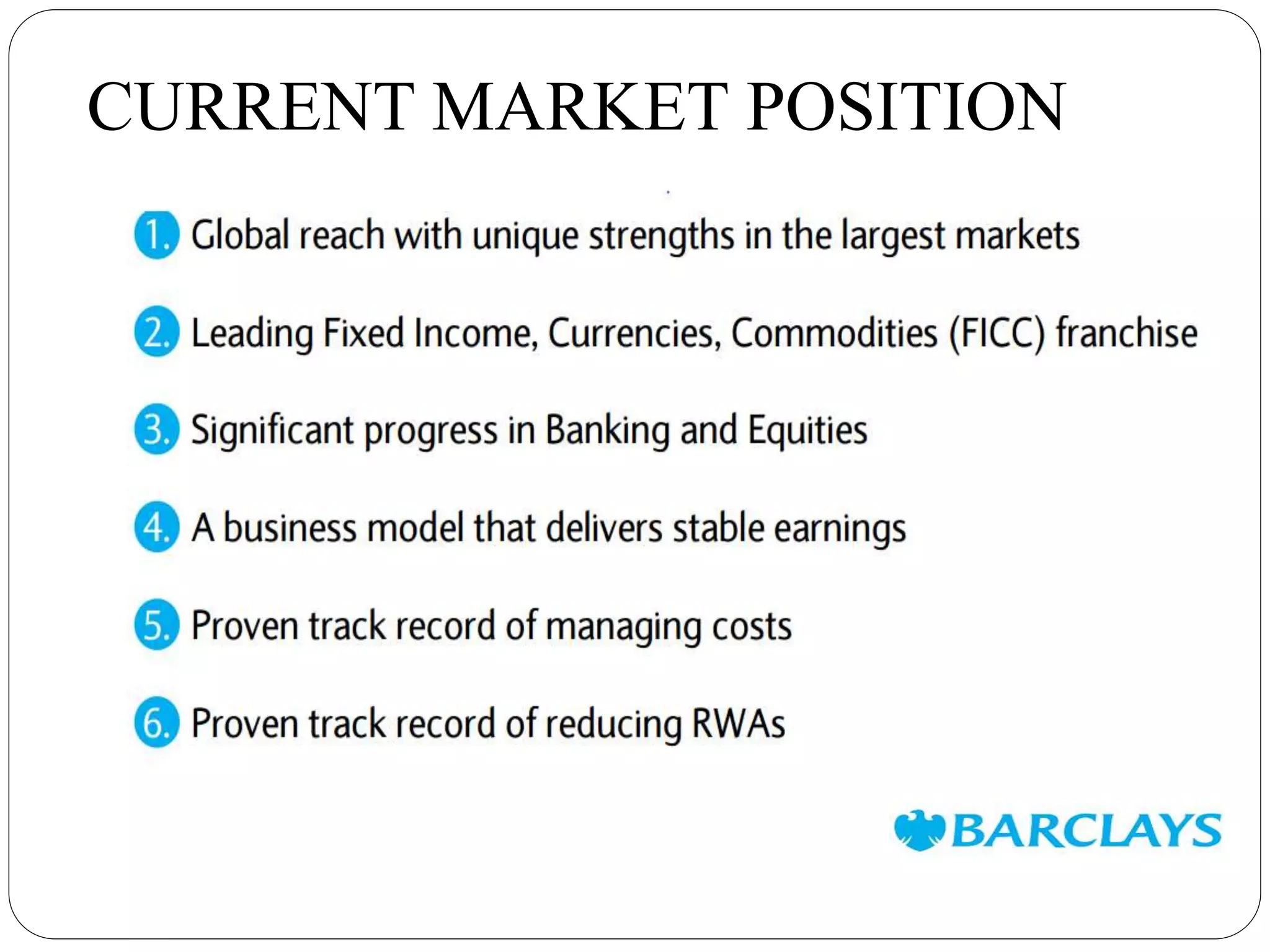 BARCLAYS INVESTMENT BANK. | PPTX