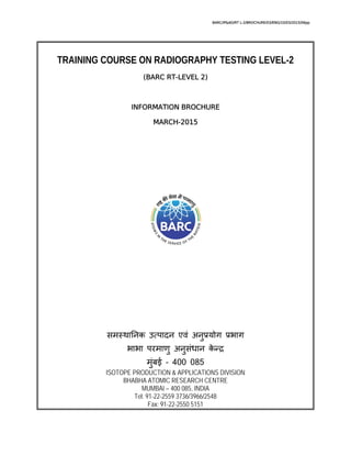 Barc level 2 training | PDF