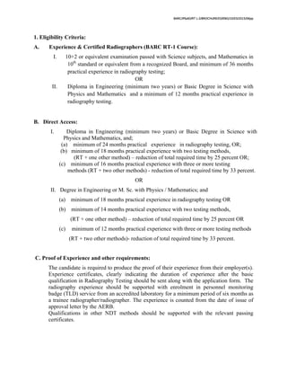 Barc level 2 training | PDF