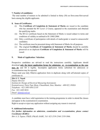 Barc level 2 training | PDF