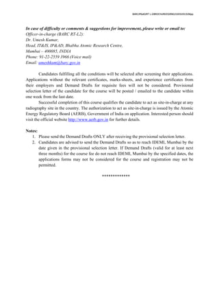 Barc level 2 training | PDF