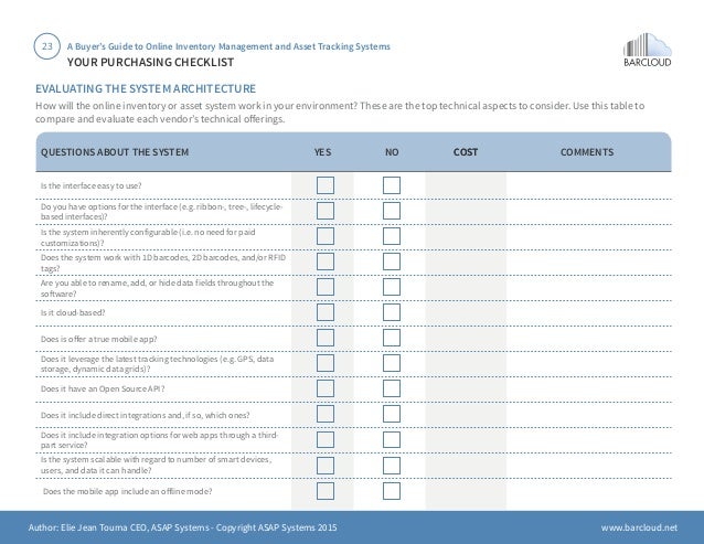 Considerations for Asset and Inventory Management Software