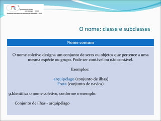 O nome: classe e subclasses | PPT